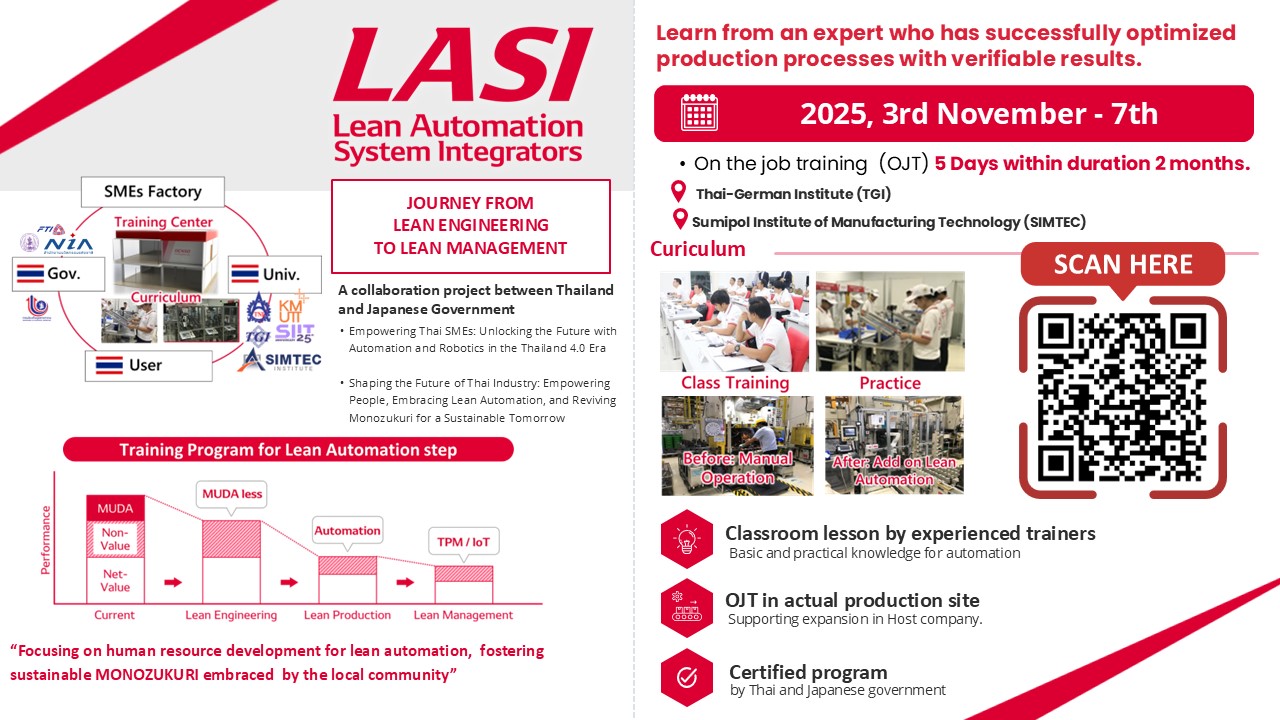 𝗟𝗘𝗔𝗡 𝗔𝗨𝗧𝗢𝗠𝗔𝗧𝗜𝗢𝗡 - SIMTEC Sumipol Institute of Manufacturing Technology